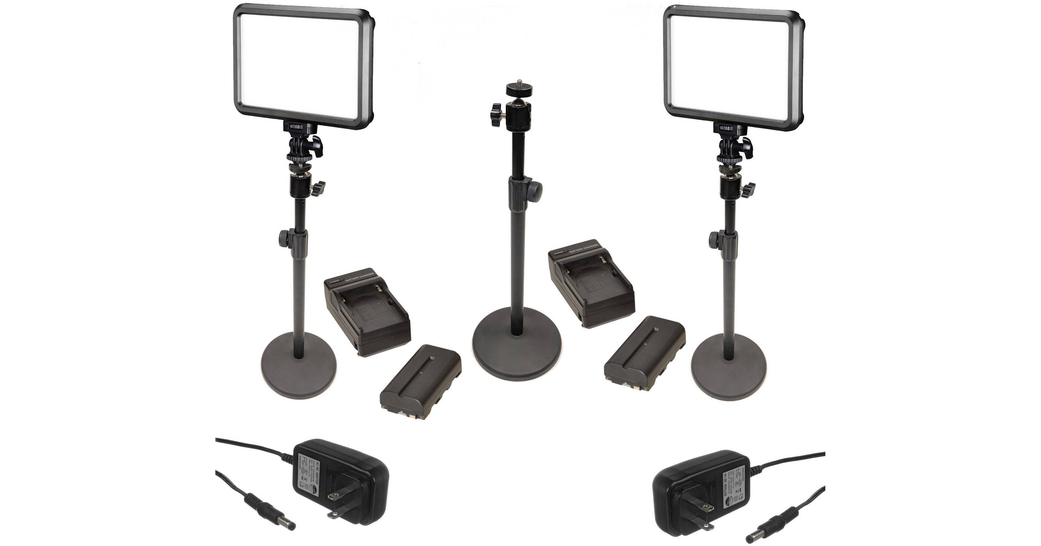 Bescor Specter 2-Light Kit with Tabletop Stands SPECTERSTREAM3B