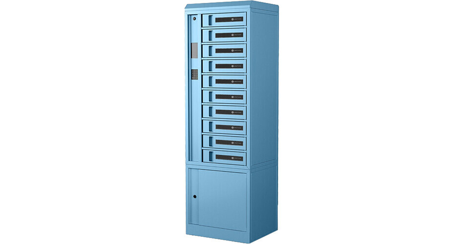 Bretford 10-Bay Locker/Key/Scrn/Ac - Sky TCLAKS100EF44 B&H