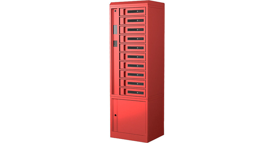 Bretford 10-Bay Locker/Rfid/ - Red TCLAUS160EF33 B&H Photo Video