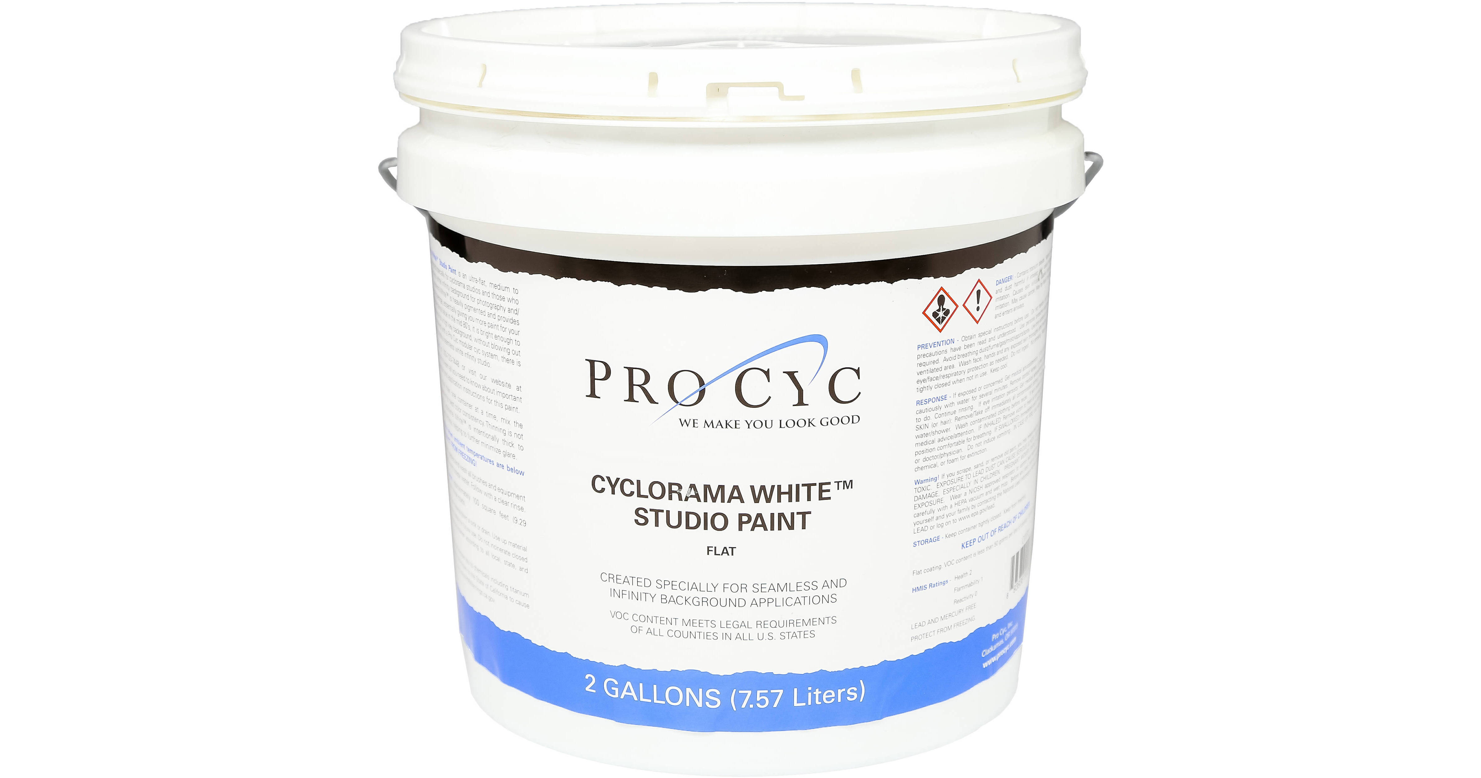 Pro Cyc Cyclorama White Studio Paint (2 Gallons) CWP2 B&H Photo
