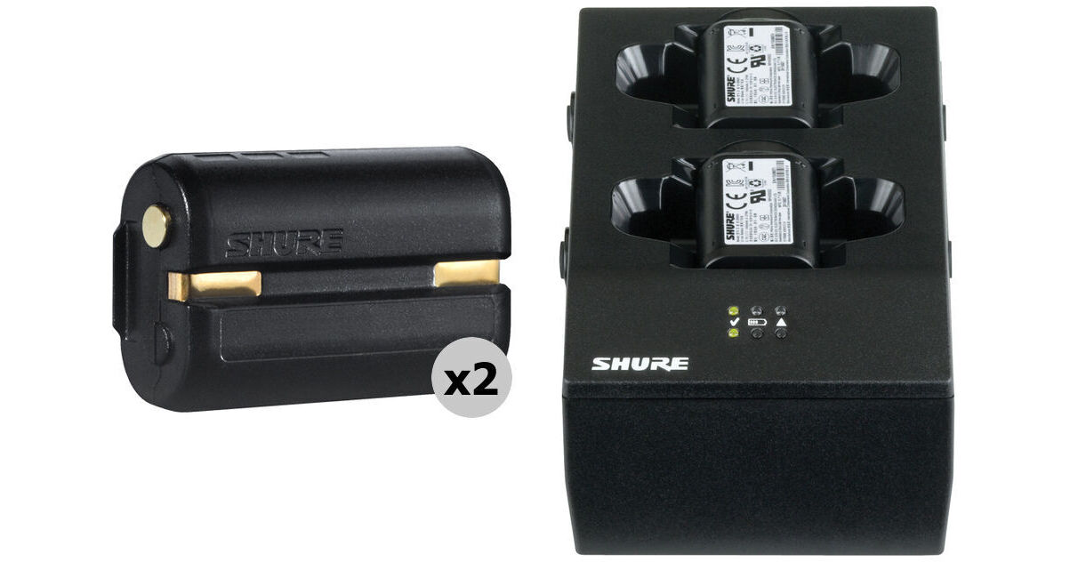 Shure Dual SB900B Batteries and SBC200US Charger with Power