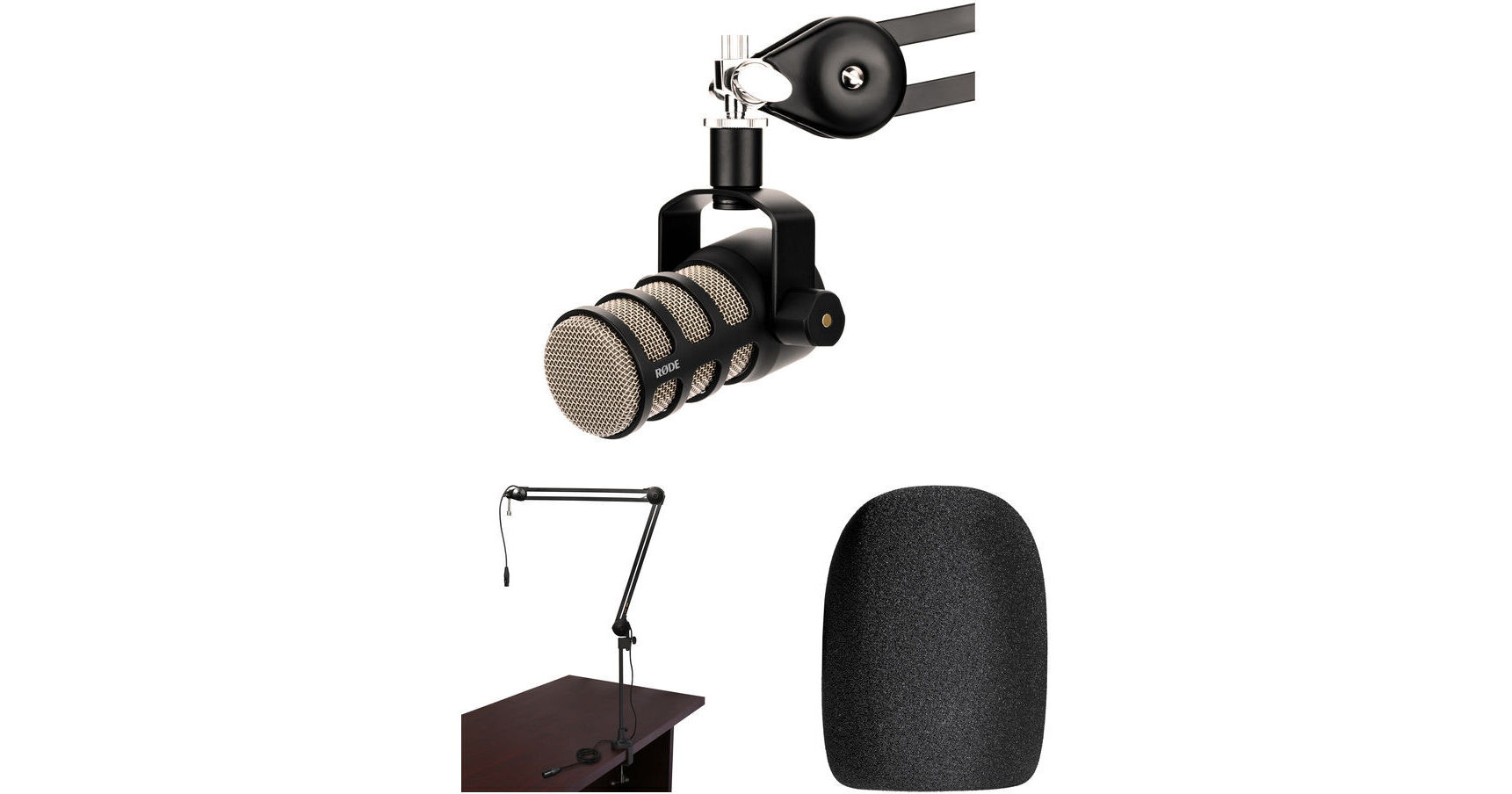 RODE PodMic Dynamic Podcasting Microphone Kit with Cabled