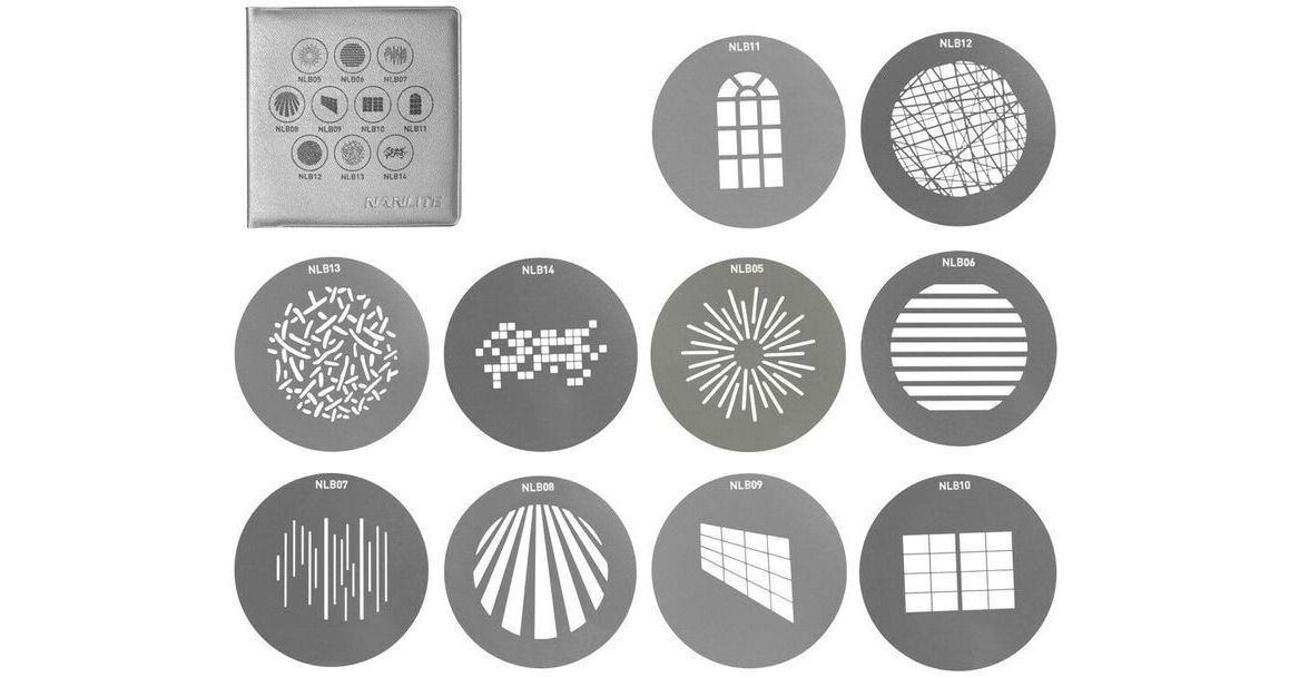 Nanlite BM Bowens Projection Attachment Gobo Set 1 ASGBBMSET1