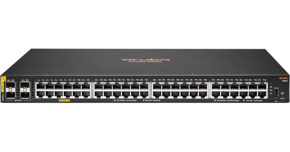 Aruba CX 6000 48G 48-Port Gigabit PoE+ Compliant R8N85A#ABA B&H