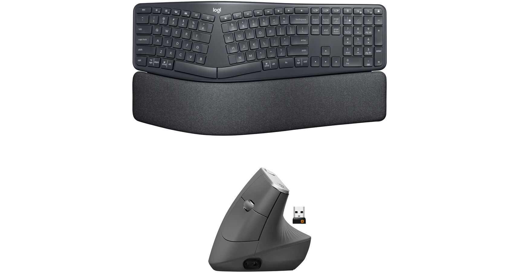 Logitech Wireless ERGO K860 Keyboard & MX Vertical Ergonomic