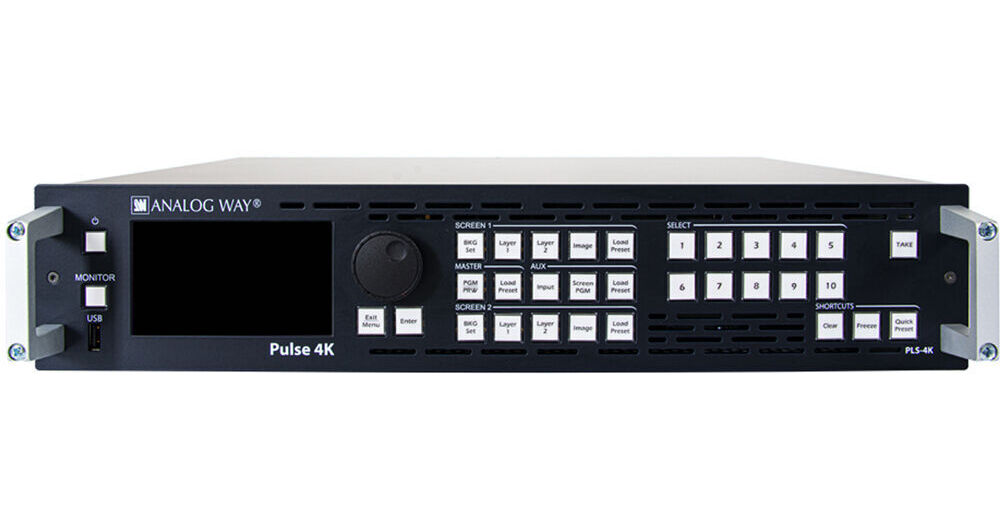 Analog Way Pulse 4K 10-Input Multi-Layer Mixer & Seamless PLS-4K