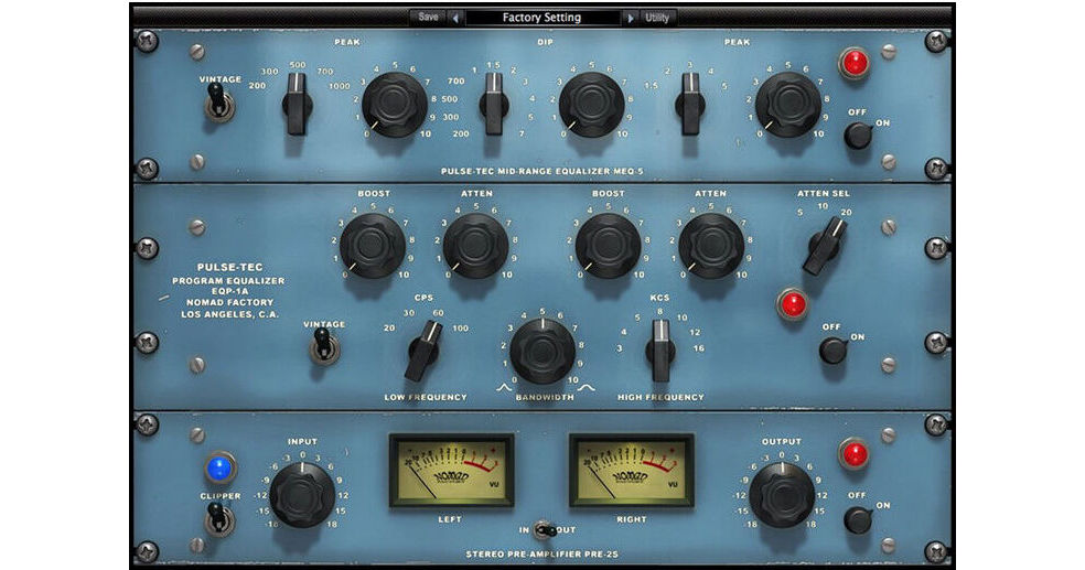 Nomad Pulse-Tec EQs Pultec-EQ Emulation Software PULSE-TEC EQS