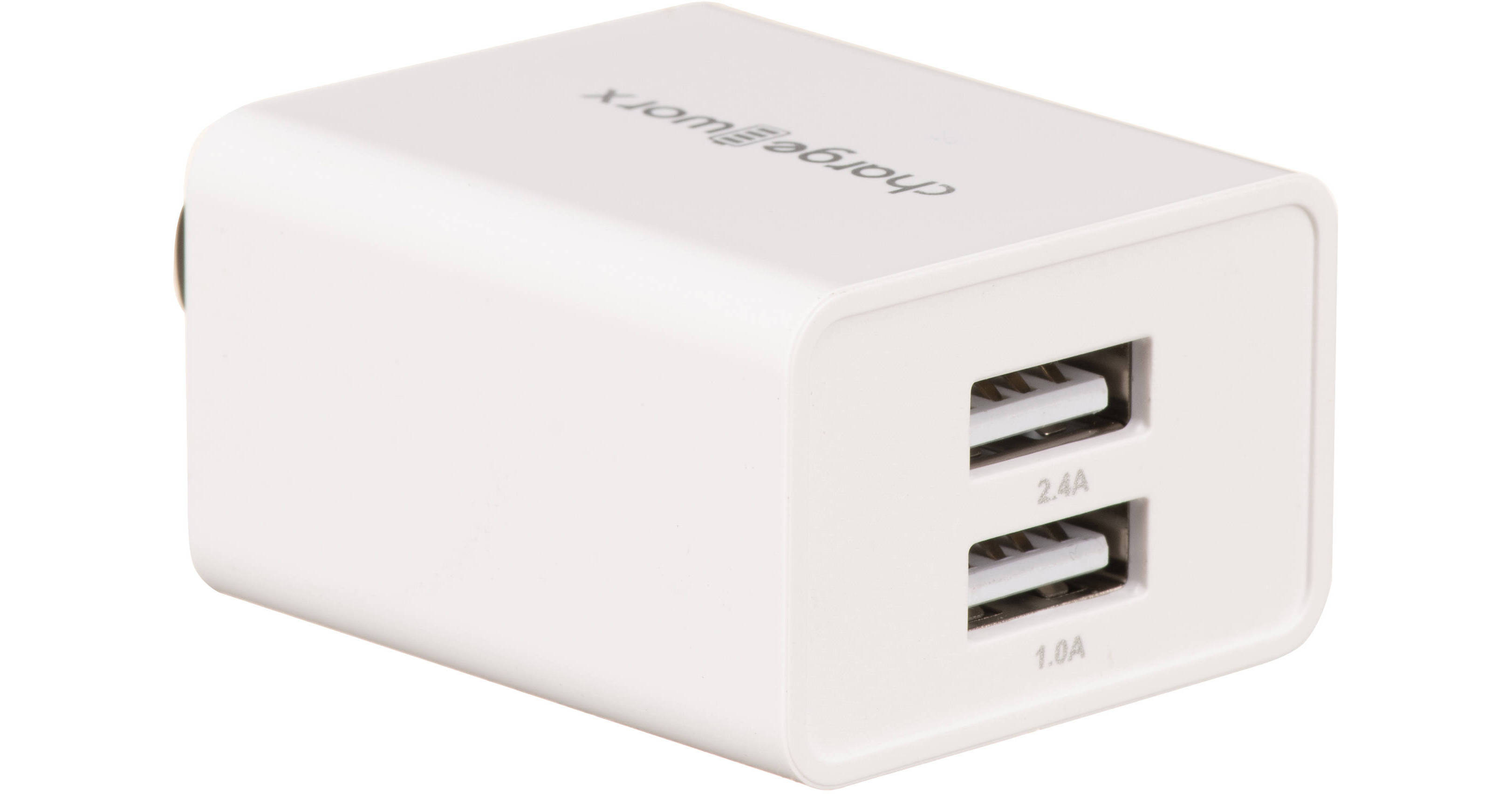 ChargeWorx Dual USB Type-A Wall Charger (White) CHA-CX2603WH B&H