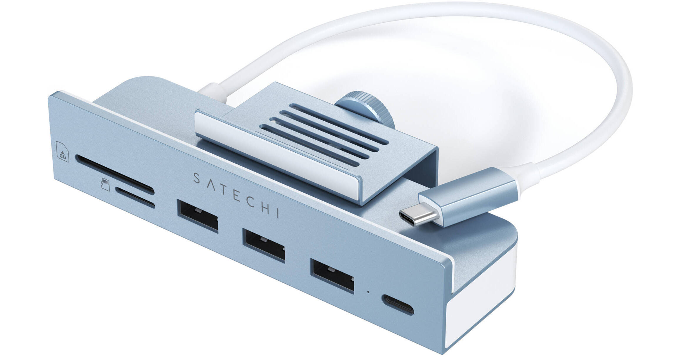 Satechi 6-in-1 USB Type-C Hub Clamp for 24" iMac (Blue)