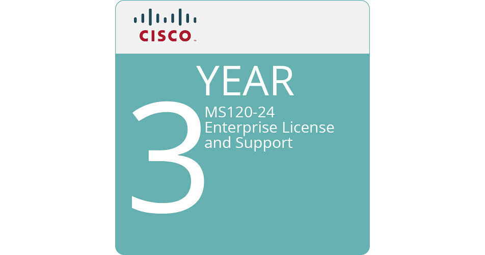 Cisco 3-Year Enterprise License and Support LIC-MS120-24P-3YR