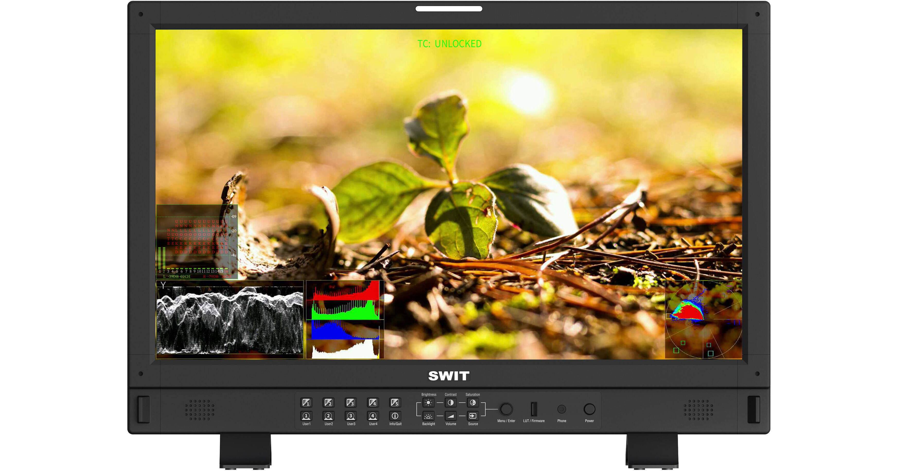 SWIT 23.8" UHD 4K/8K 12G-SDI HDR Studio LCD Monitor BM-U245HDR