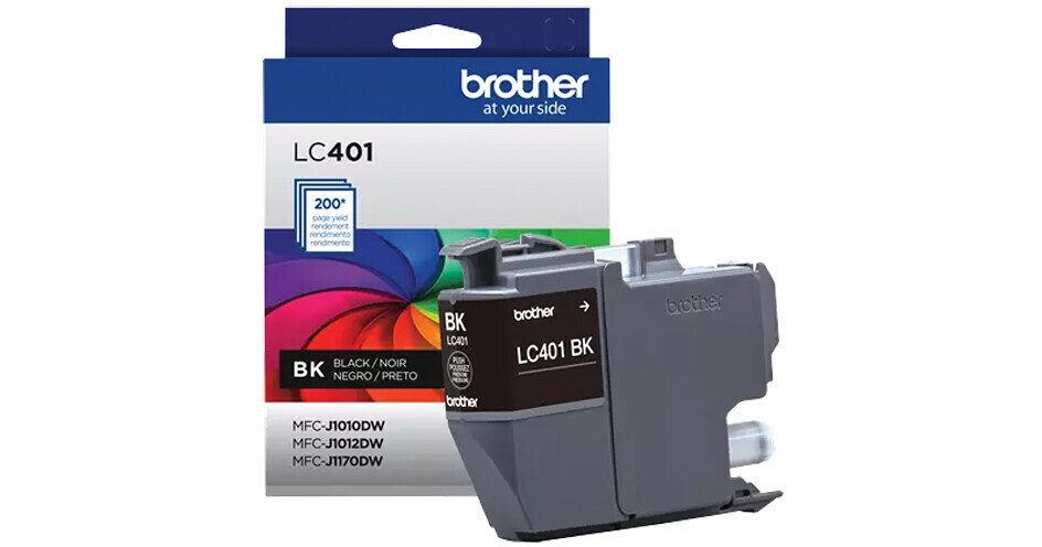 Brother Genuine LC401 Standard Yield Black Ink Cartridge