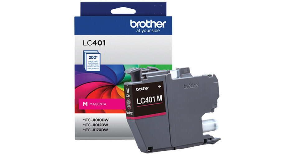 Brother Genuine LC401 Standard Yield Magenta Ink Cartridge