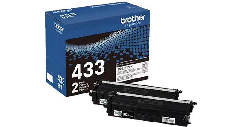 Brother TN433 High Yield Black Toner Cartridge Kit TN4332PK B&H