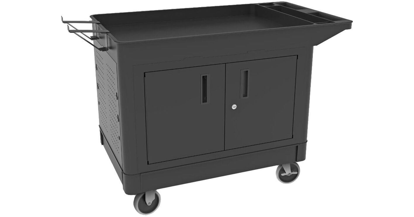 Luxor Industrial Work Cart With Locking Cabinet XLC11C1 B&H