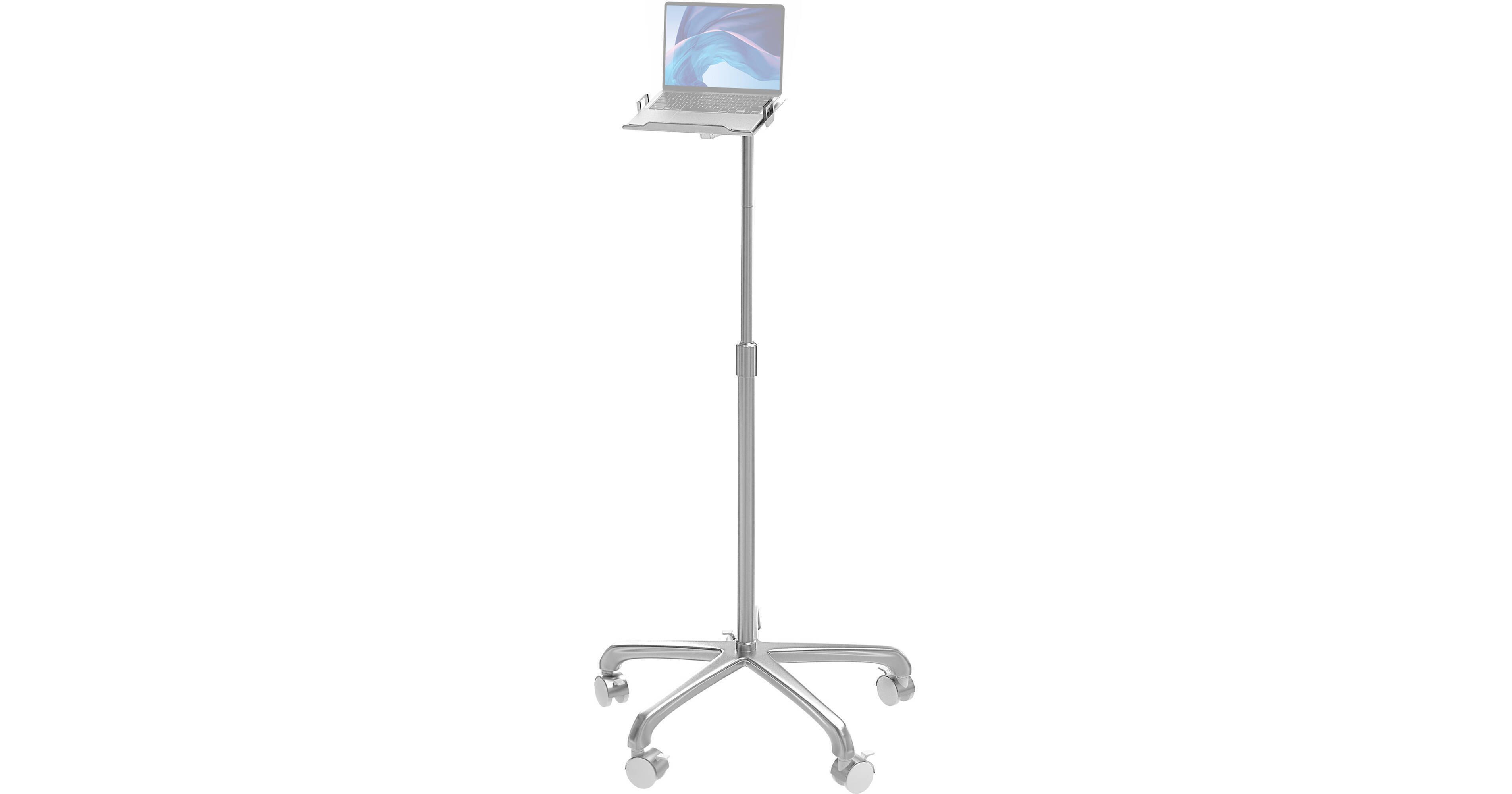 CTA Digital Height-Adjustable Floor Stand with Laptop LT-HFS2
