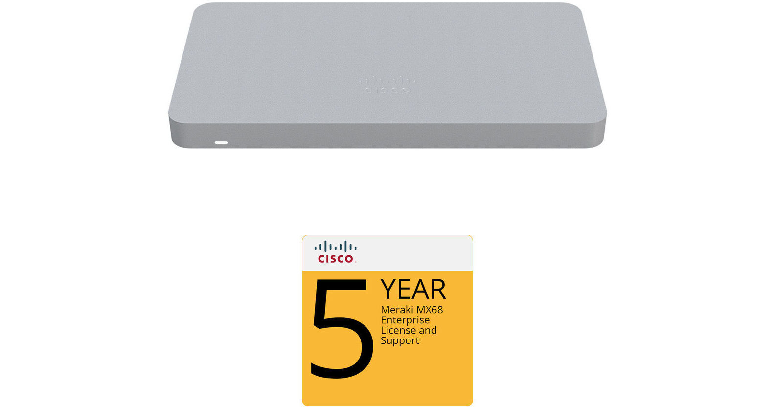 Cisco Meraki MX68 Router/Security Appliance with 5-Year