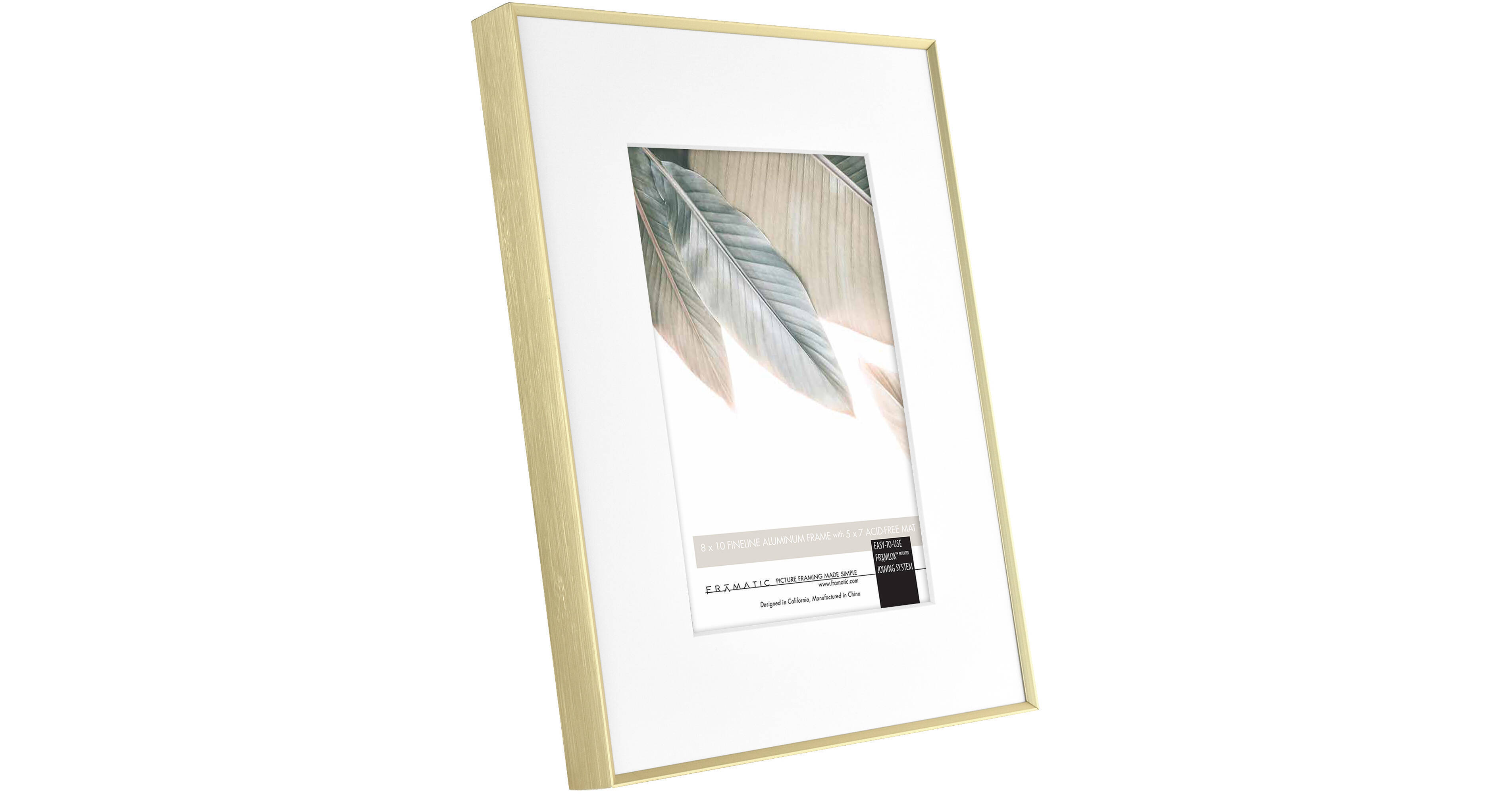 MCS Framatic Fineline Frame with 8 x 10" Glass & 5 x 7" 302211