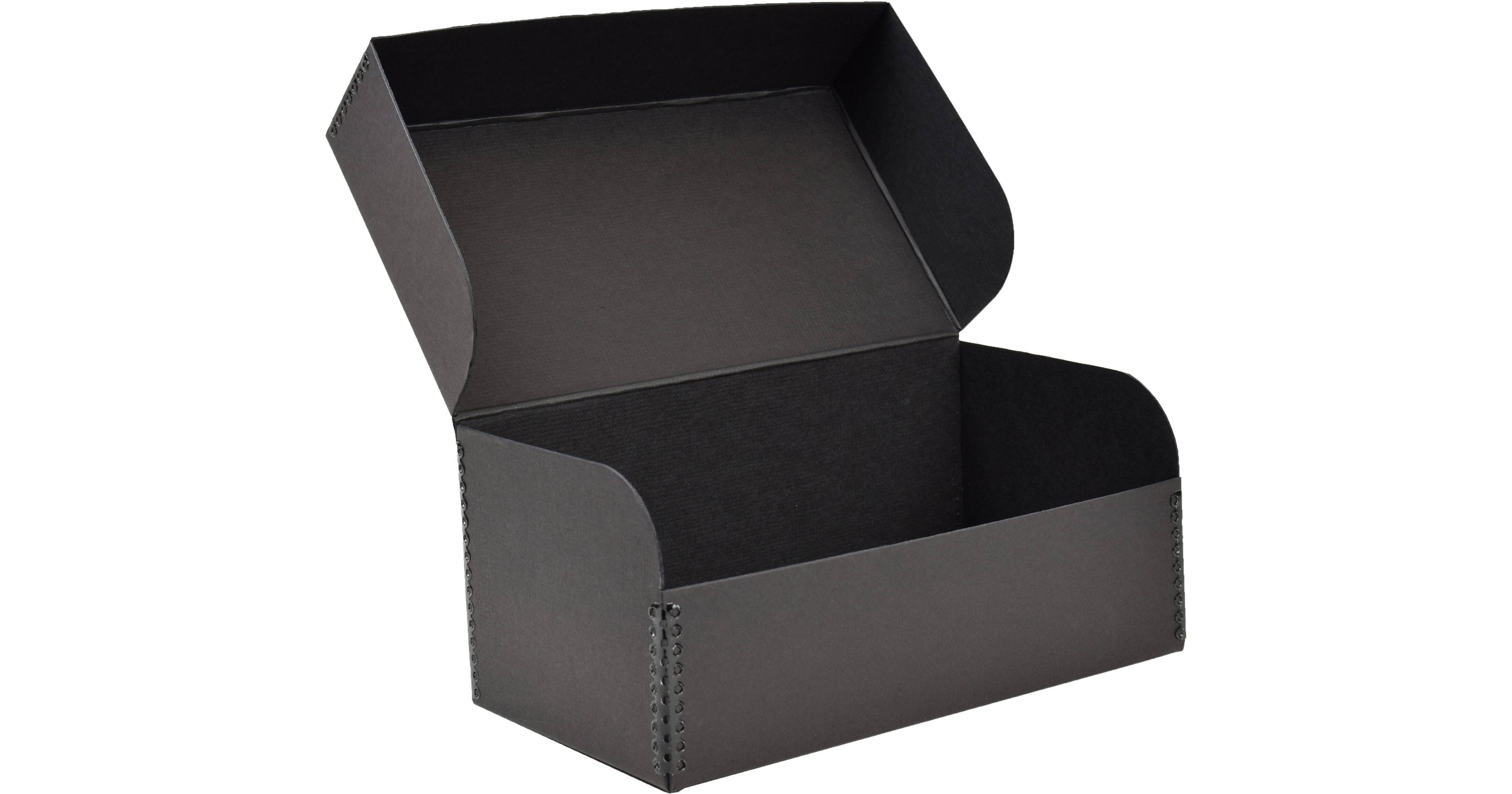 Archival Methods Hinged Lid Box (Black, 10.25 x 5.5 x 4.5")