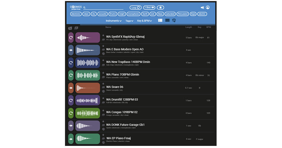 Waves Cosmos AI-Powered Sample Finder App (Download) COSMSFND