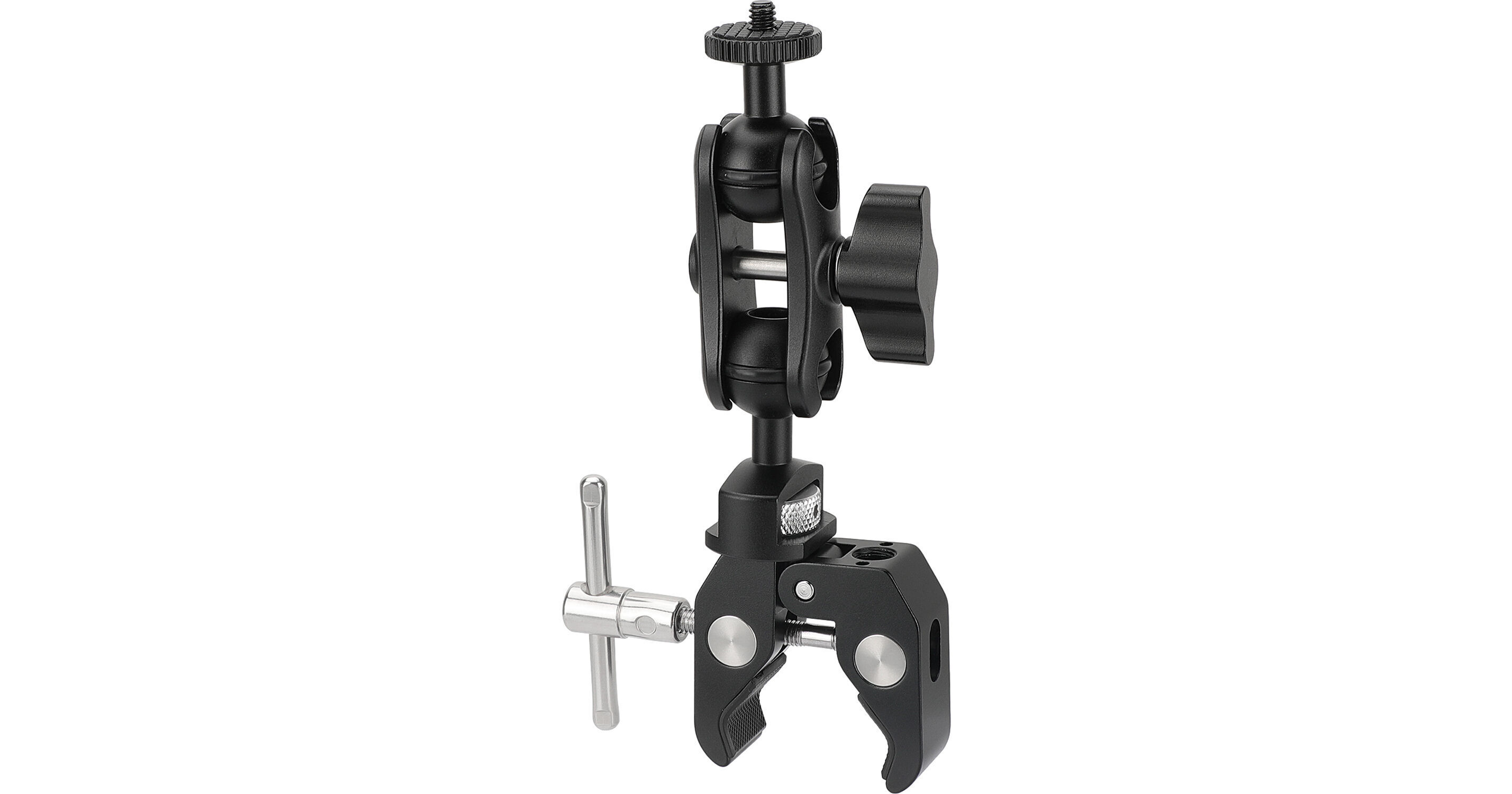 CAMVATE Super Crab Clamp with Dual 1/4"-20 Ball Head Arm C2872