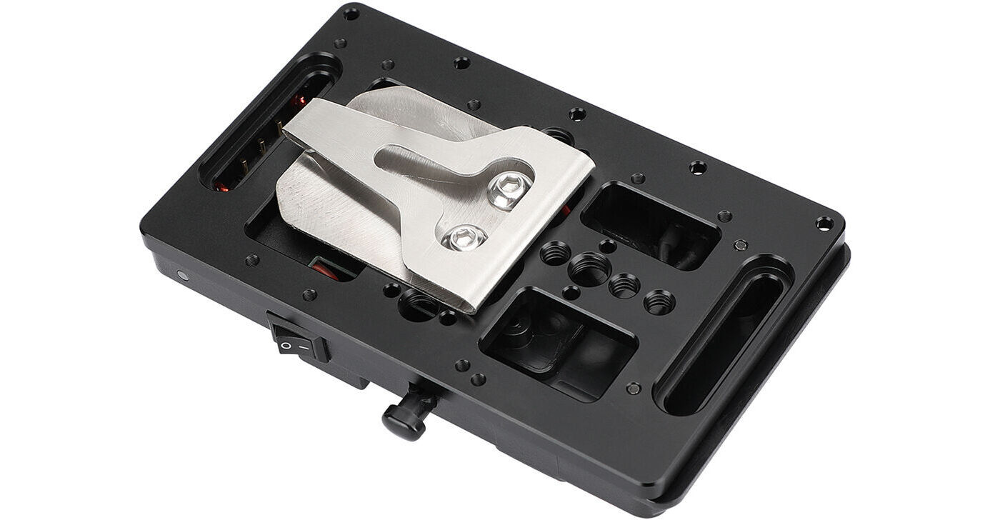 CAMVATE V-Lock Battery Plate Splitter with Belt Clip & C3079 B&H