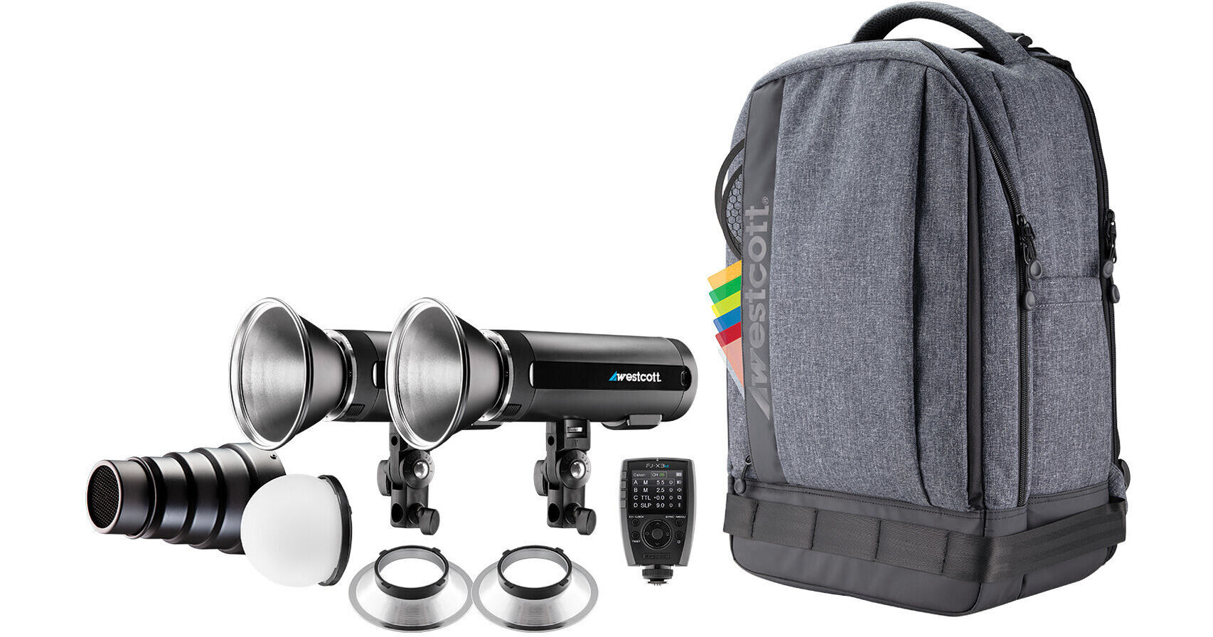 Westcott FJ200 Strobe 2-Light Backpack Kit with FJ-X3m 4772M B&H