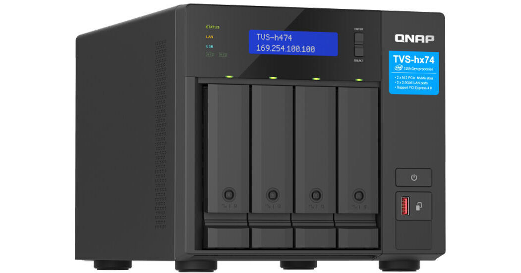 QNAP TVS-h474 4-Bay NAS Enclosure TVS-H474-PT-8G-US B&H Photo