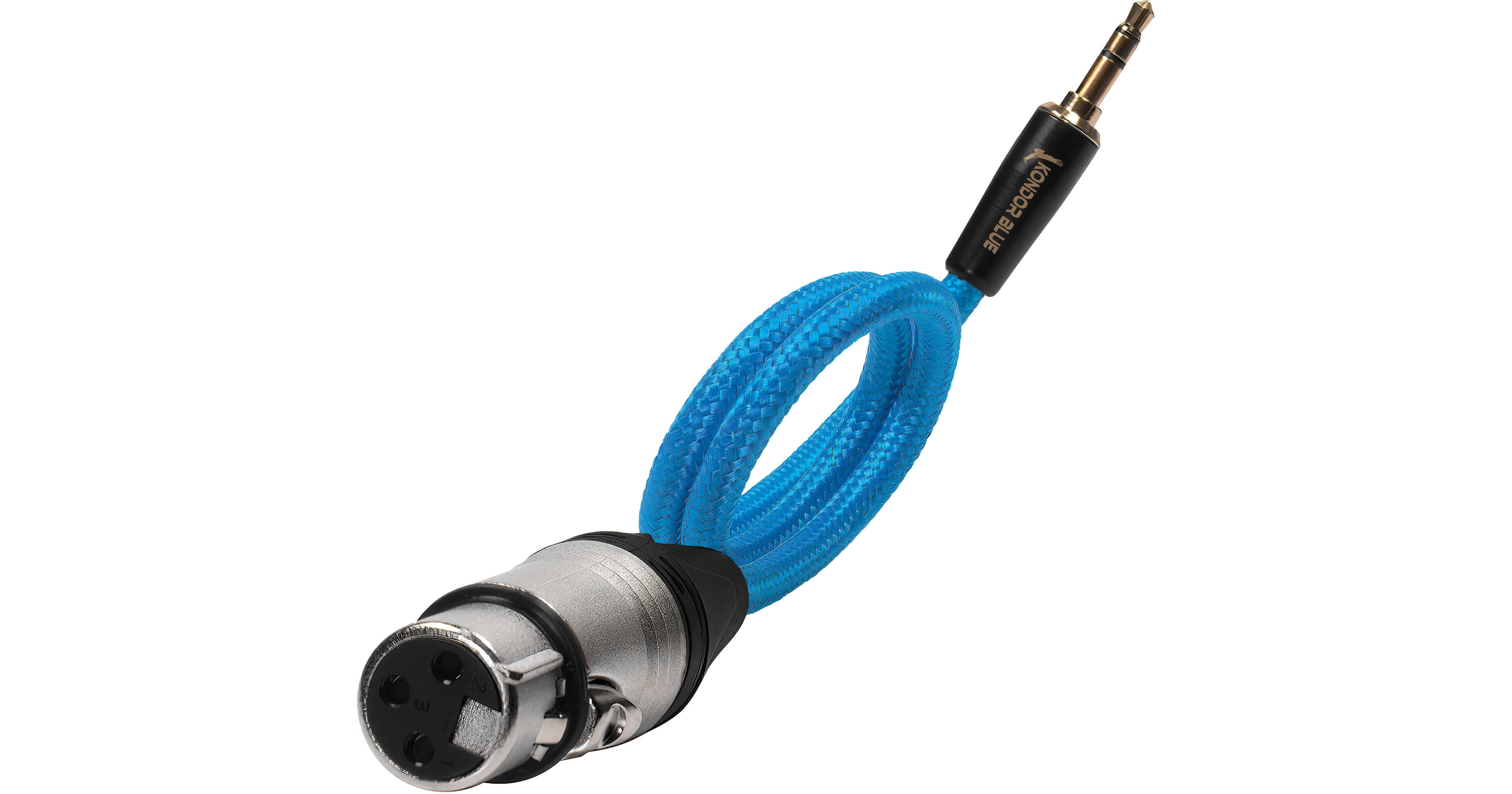 Kondor Blue Braided Female XLR to 3.5mm TRS Male KB-FXLRMMTRS