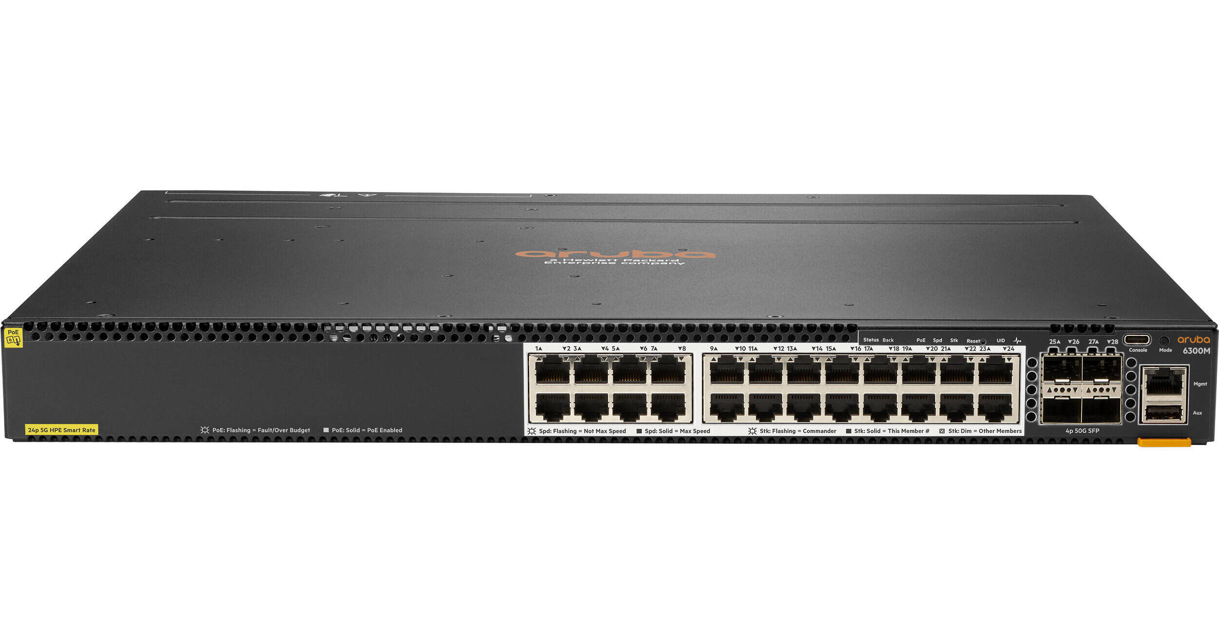 Aruba 6300M 24-Port 5G PoE++ Compliant Managed Network JL660A
