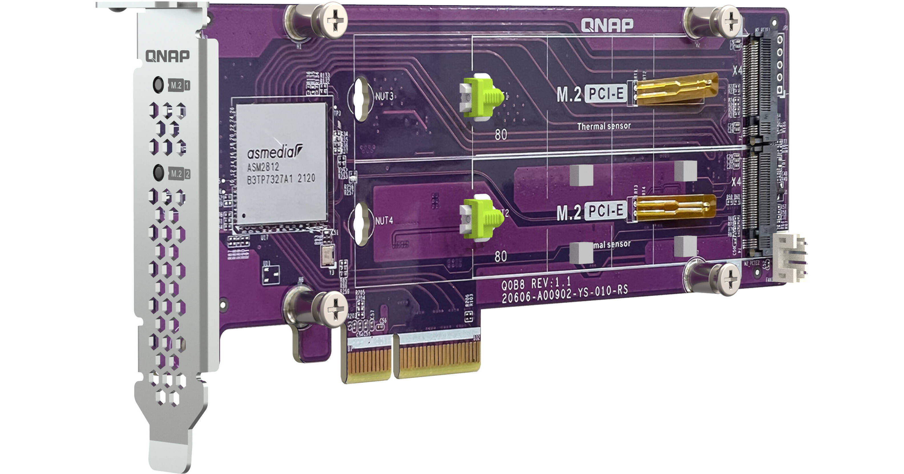 QNAP Dual M 2 22110 2280 PCIe Gen3 X4 NVMe SSD QM2 2P 344A B H QNAP Dual M 2 22110 2280 PCIe Gen3 X4 NVMe SSD QM2 2P 344A B H