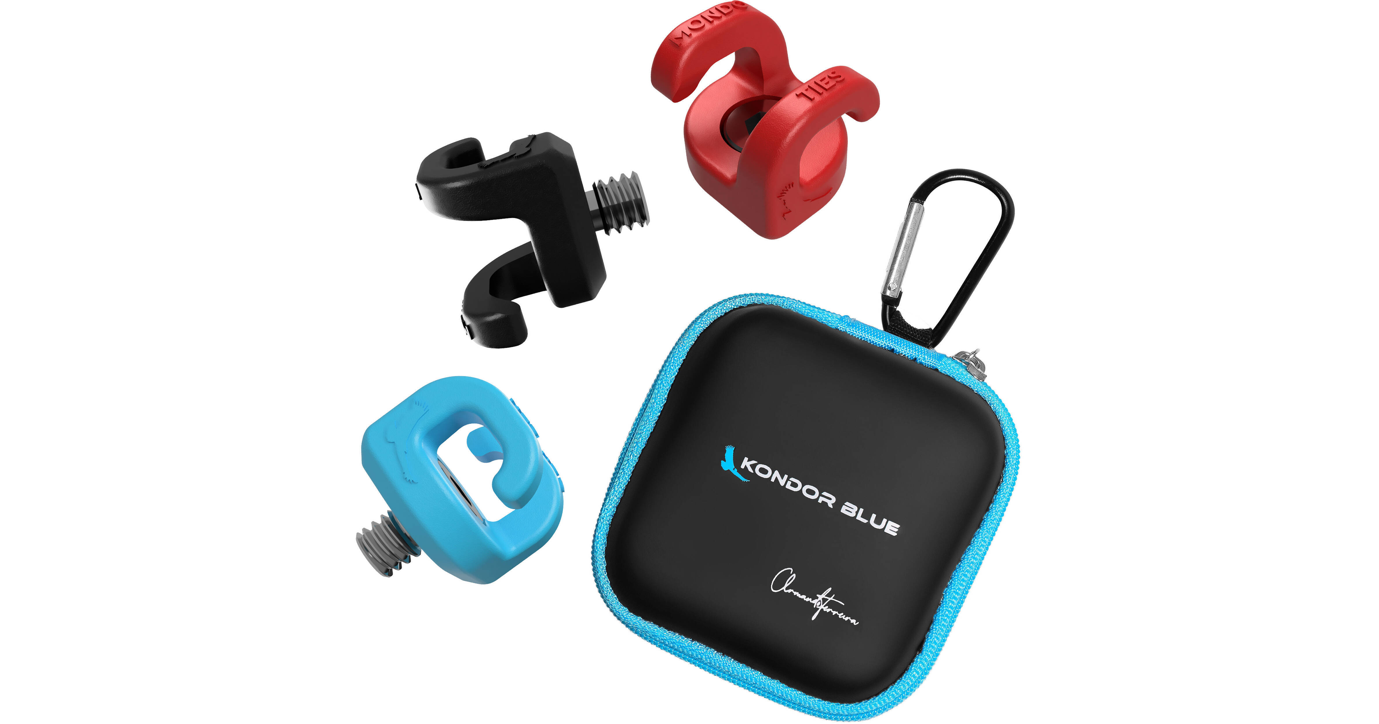 Kondor Blue Mondo Ties Cable Management Clips Complete KB_MTC