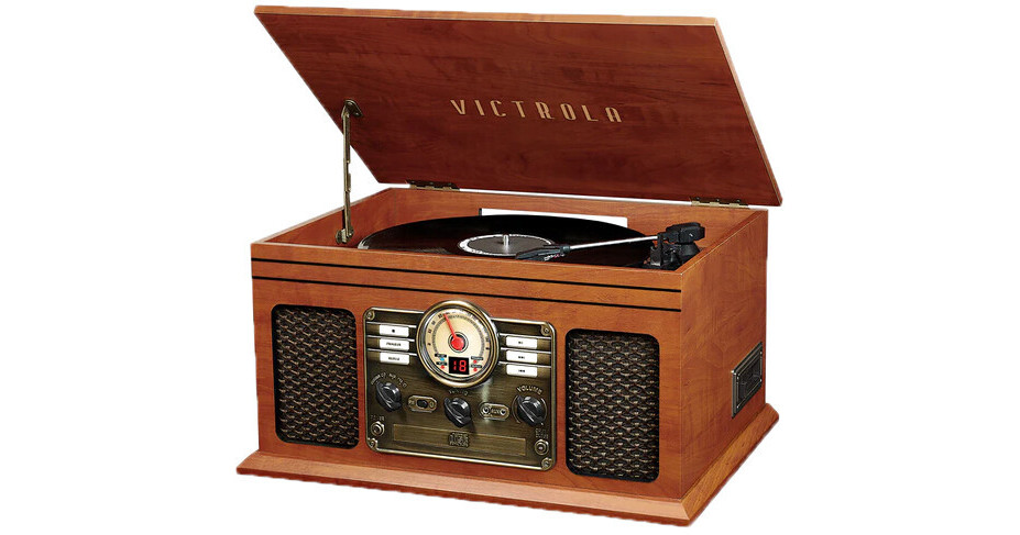 Victrola VTA-754B 8-In-1 Turntable Music Center VTA-754B-MAH B&H