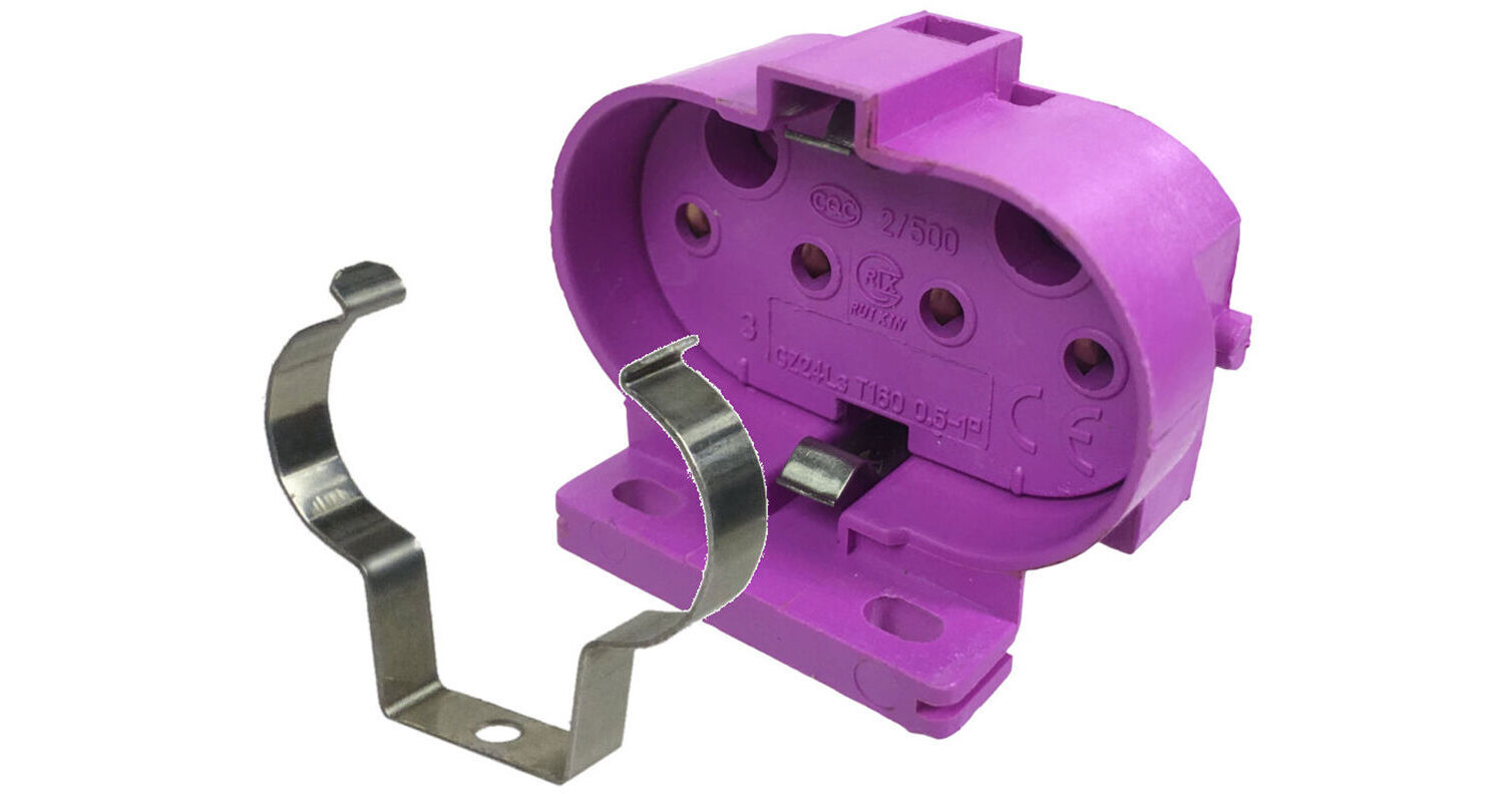 ALZO 2G11 UV Resistant PBT Socket Lamp Holder with Spring 2100-8