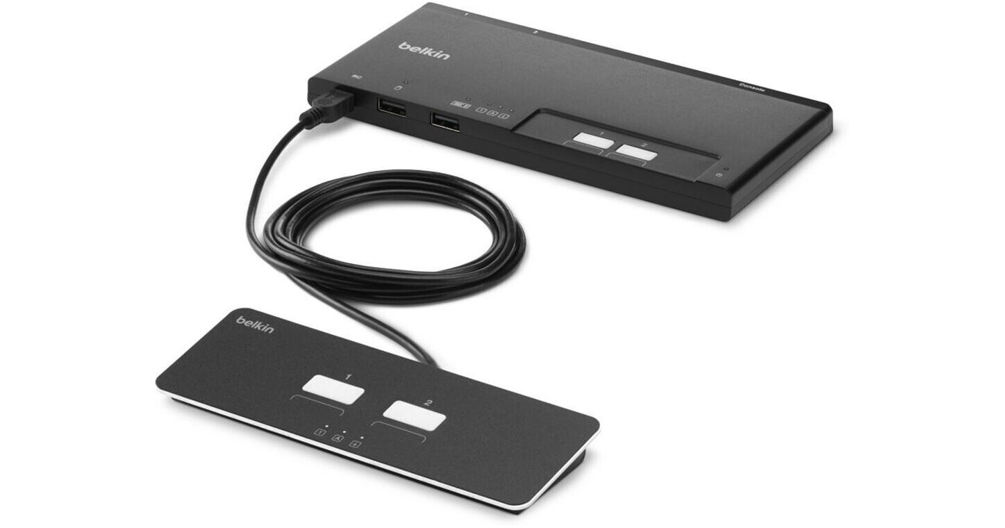 Belkin 2-Port Modular Secure KM Switch PP4.0 F1DN002MOD-KM-4 B&H