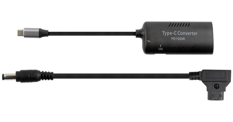 Bescor 100W USB-C Converter with D-Tap to DC Barrel Cable