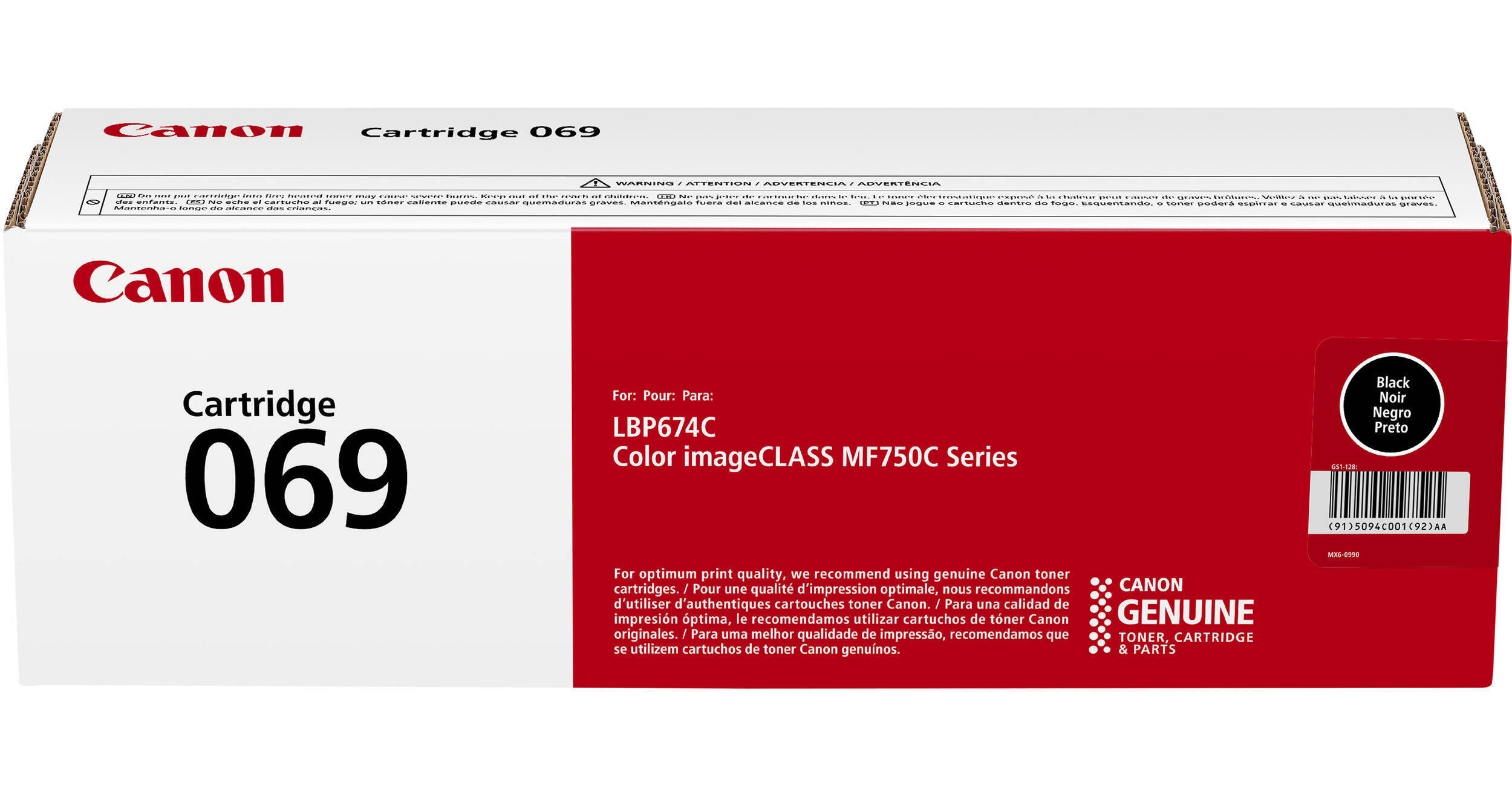 Canon 069 Black Toner Cartridge 5094C001 B&H Photo Video