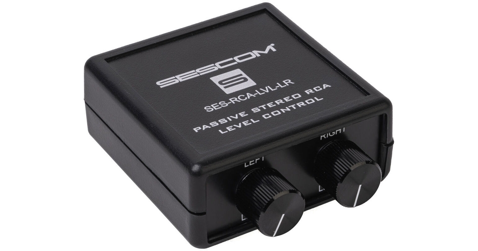 Sescom Stereo Dual RCA Left and Right Volume Control RCA-LVL-LR