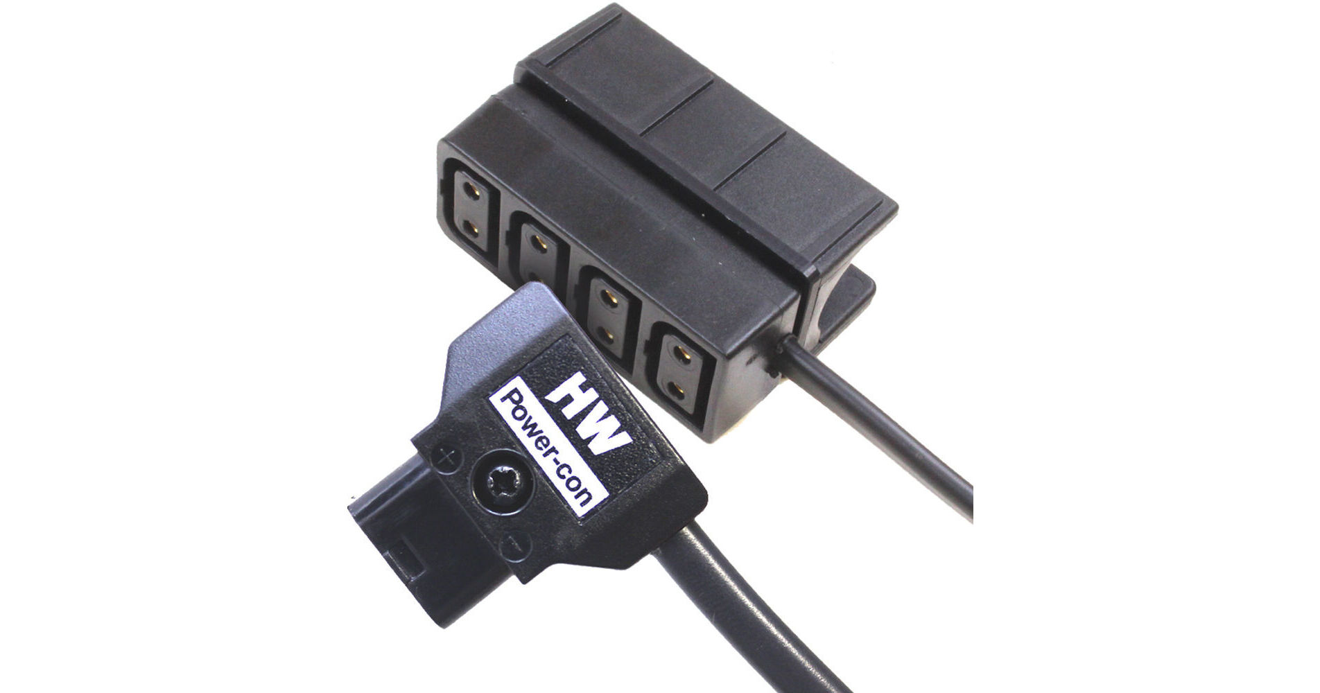 Hawk-Woods Male D-Tap to 4-Port Female D-Tap Clip-On Hub GC-4A