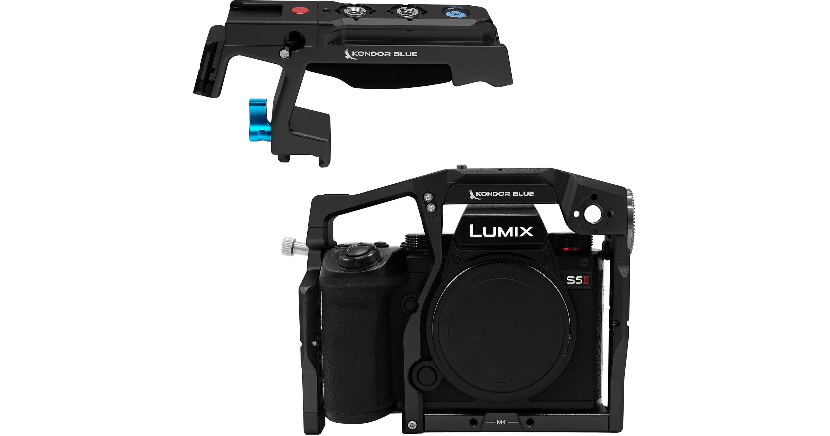 Kondor Blue Camera Cage with Top Handle for Panasonic