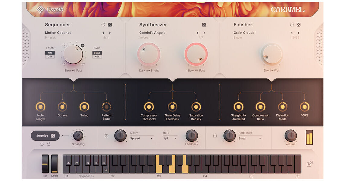 Ujam Usynth Caramel Synth Instrument Plug-In USYNTH-CARAMEL B&H