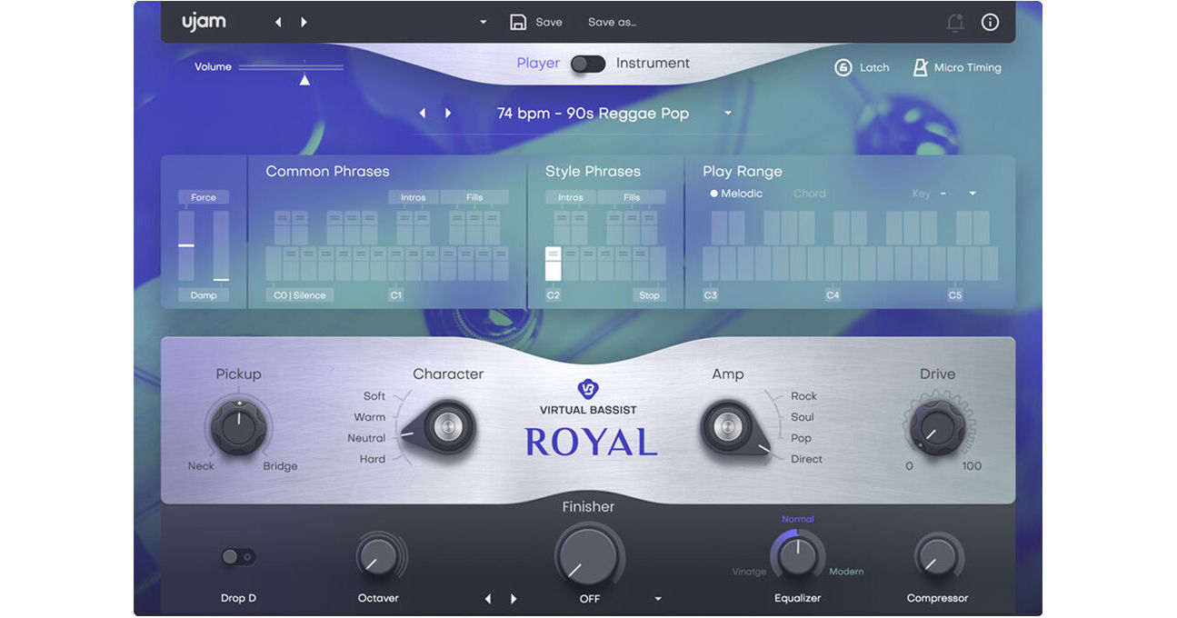 Ujam Virtual Bassist ROYAL 2 Virtual Instrument Plug-In