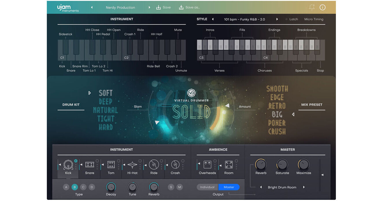 Ujam Virtual Drummer SOLID 2 Virtual Instrument Plug-In