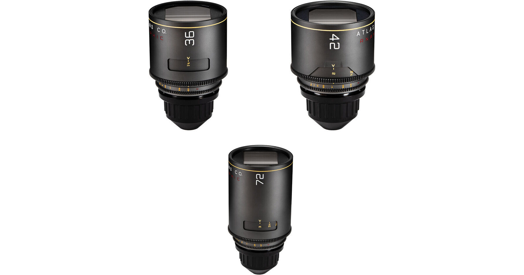 Atlas Lens Co. Mercury T2.2 1.5x Anamorphic Prime 3-Lens Set (PL