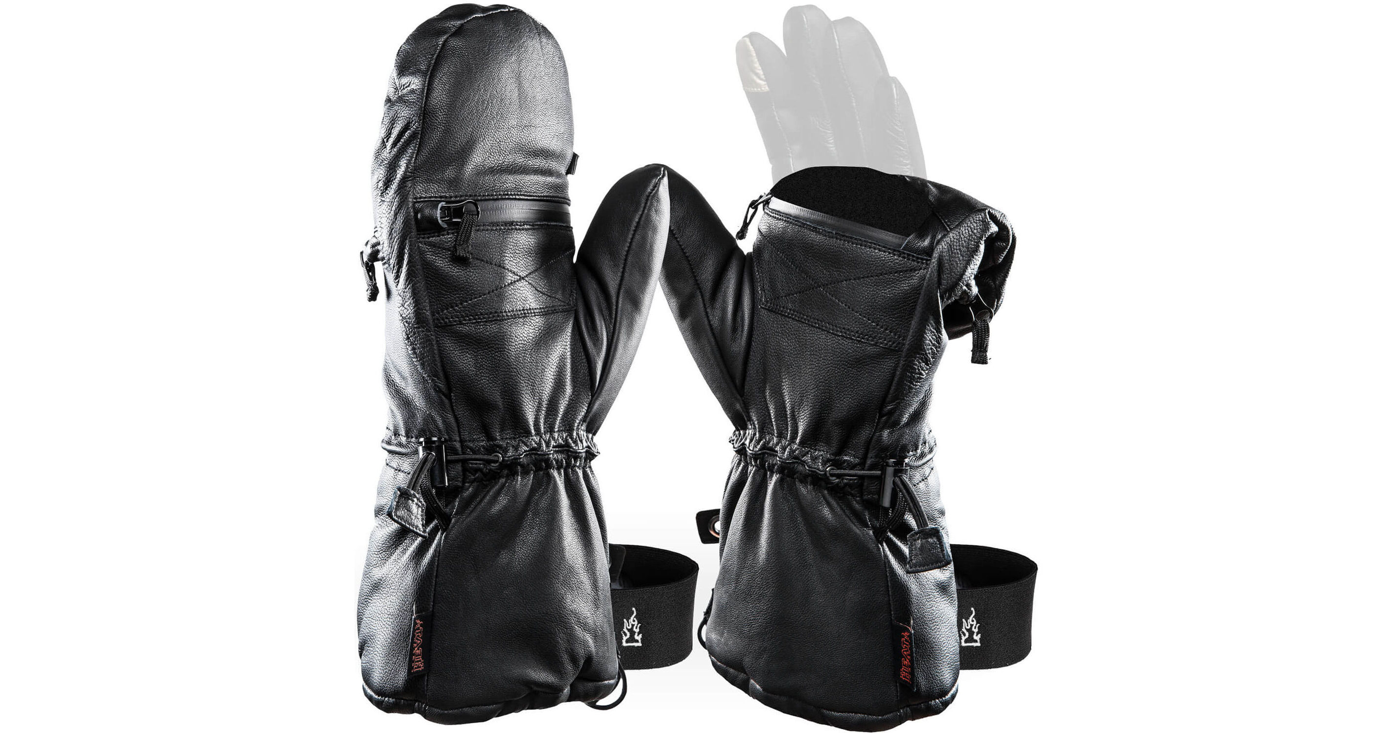 The Heat Company Shell Full-Leather Pro Mittens (Size 8-9)