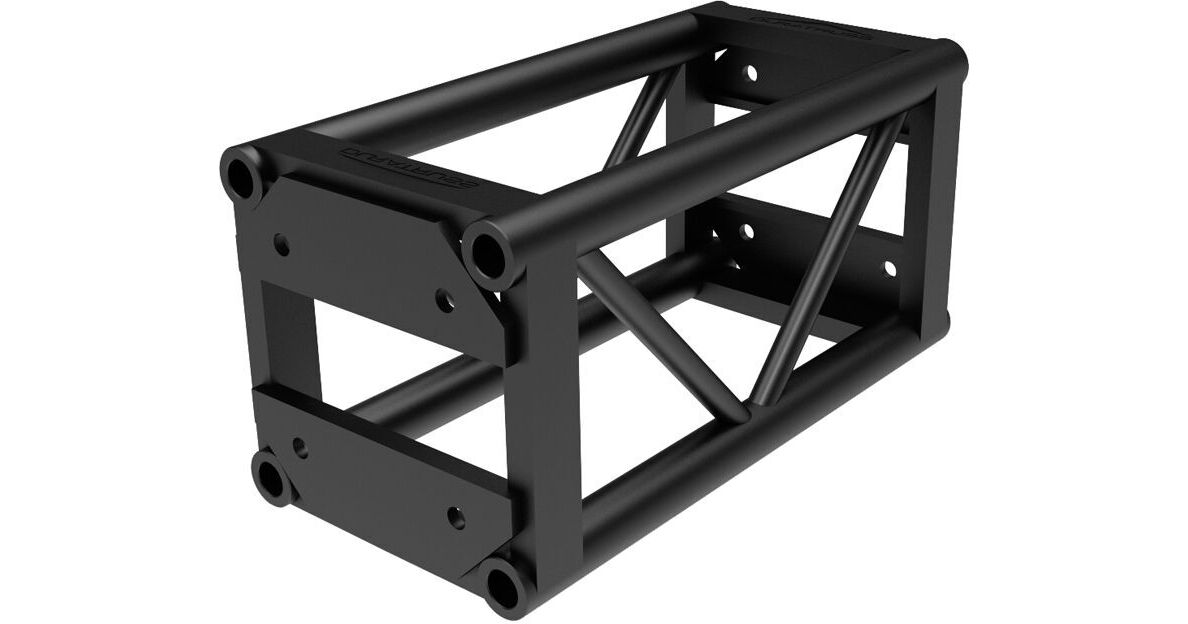 Global Truss DT-GP2 End Plated Square Truss Straight DT-GP2-BLK