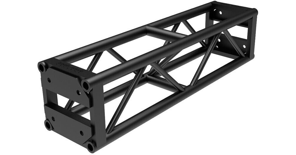 Global Truss DT-GP4 End Plated Square Truss Straight DT-GP4-BLK