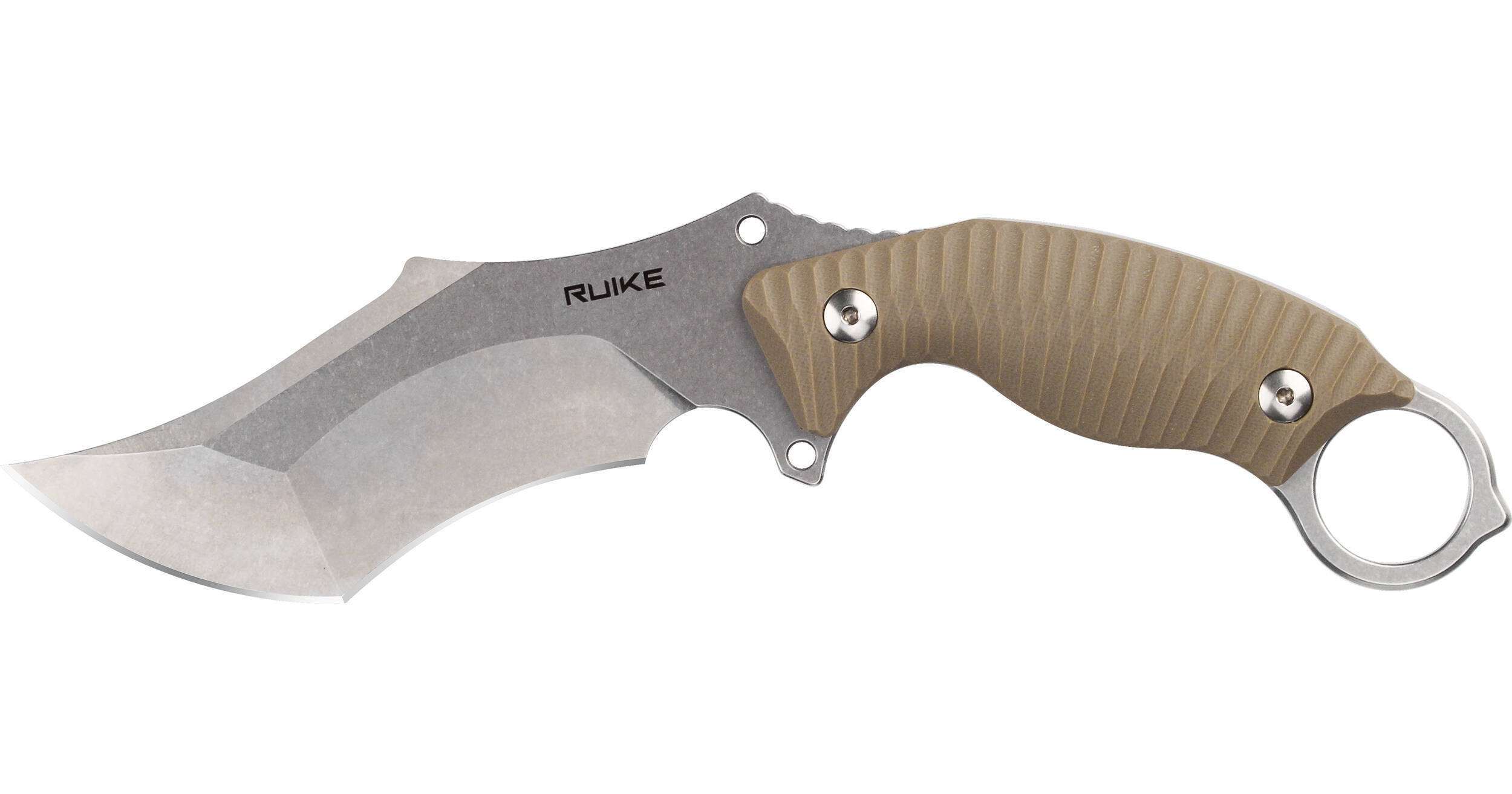 Ruike F181 Fixed Blade Knife (Desert White Handle) F181-W B&H