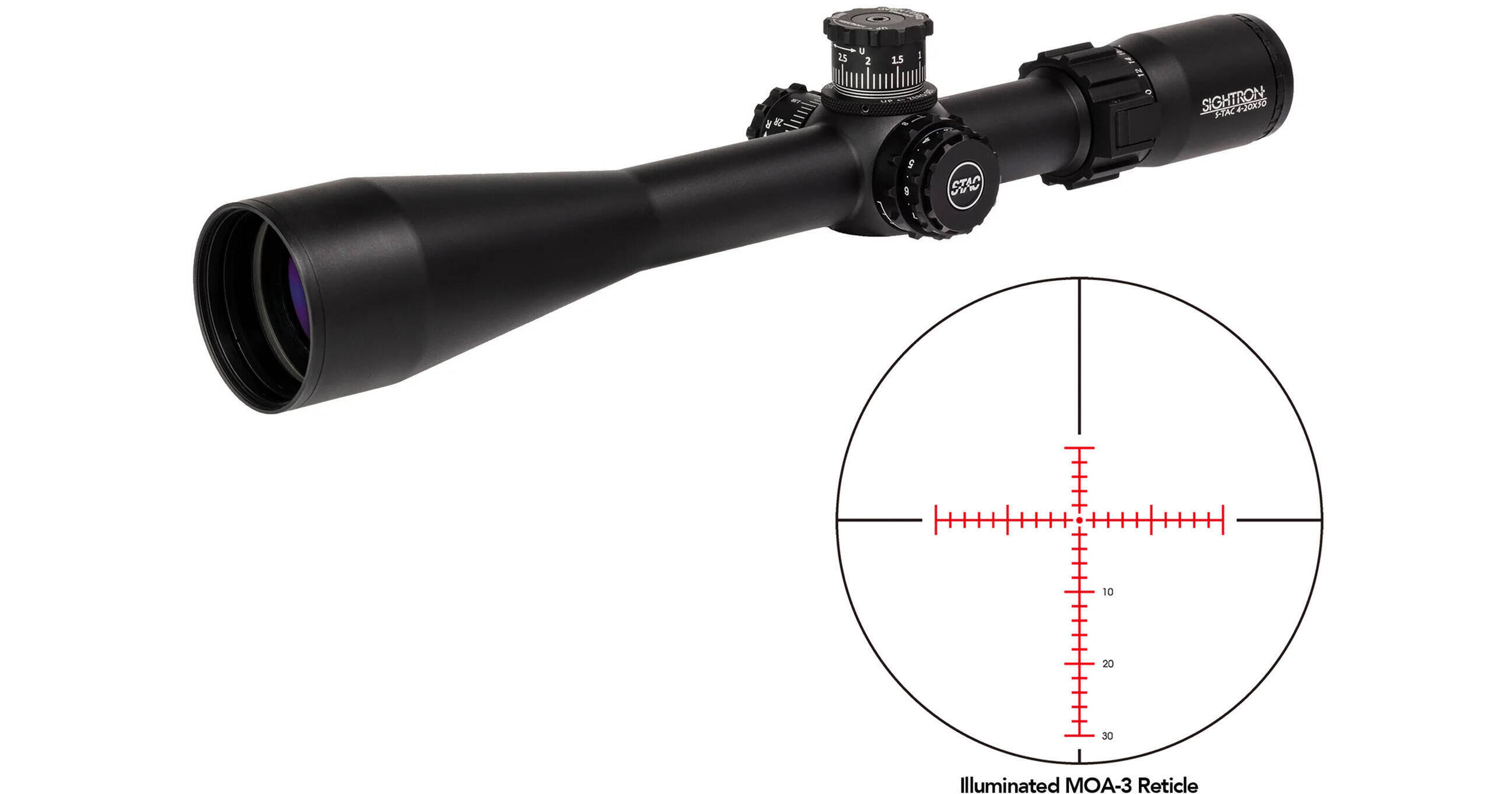 Sightron 4-20x50 S-TAC Zero Stop FFP Riflescope 26019 B&H Photo