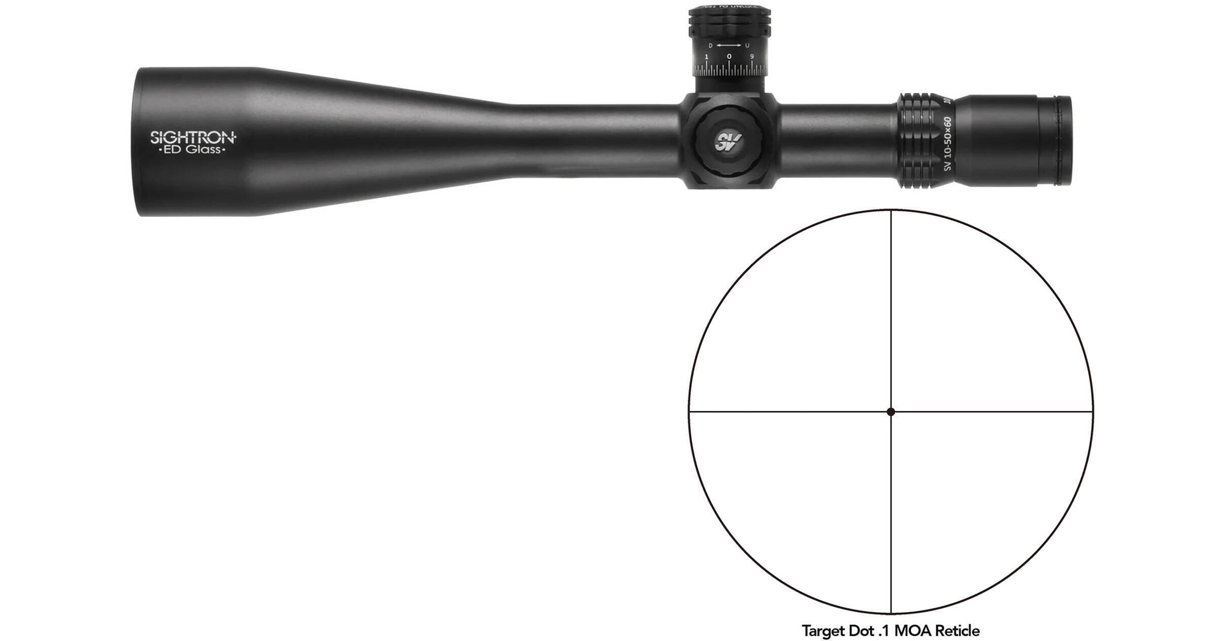 Sightron 10-50x60 SV ED Riflescope (Target .1 Reticle) 27008 B&H